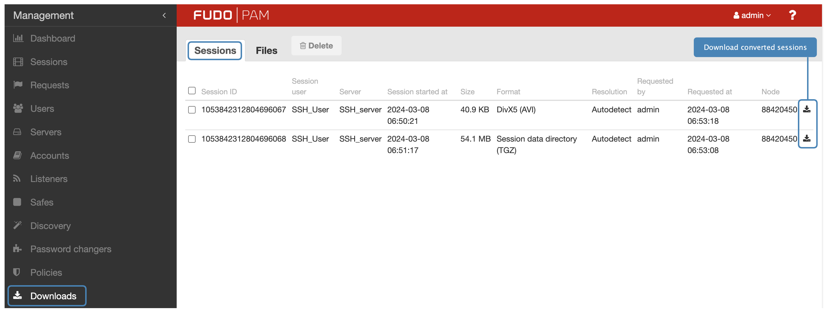 Downloads — Fudo PAM 5.0 - System Documentation